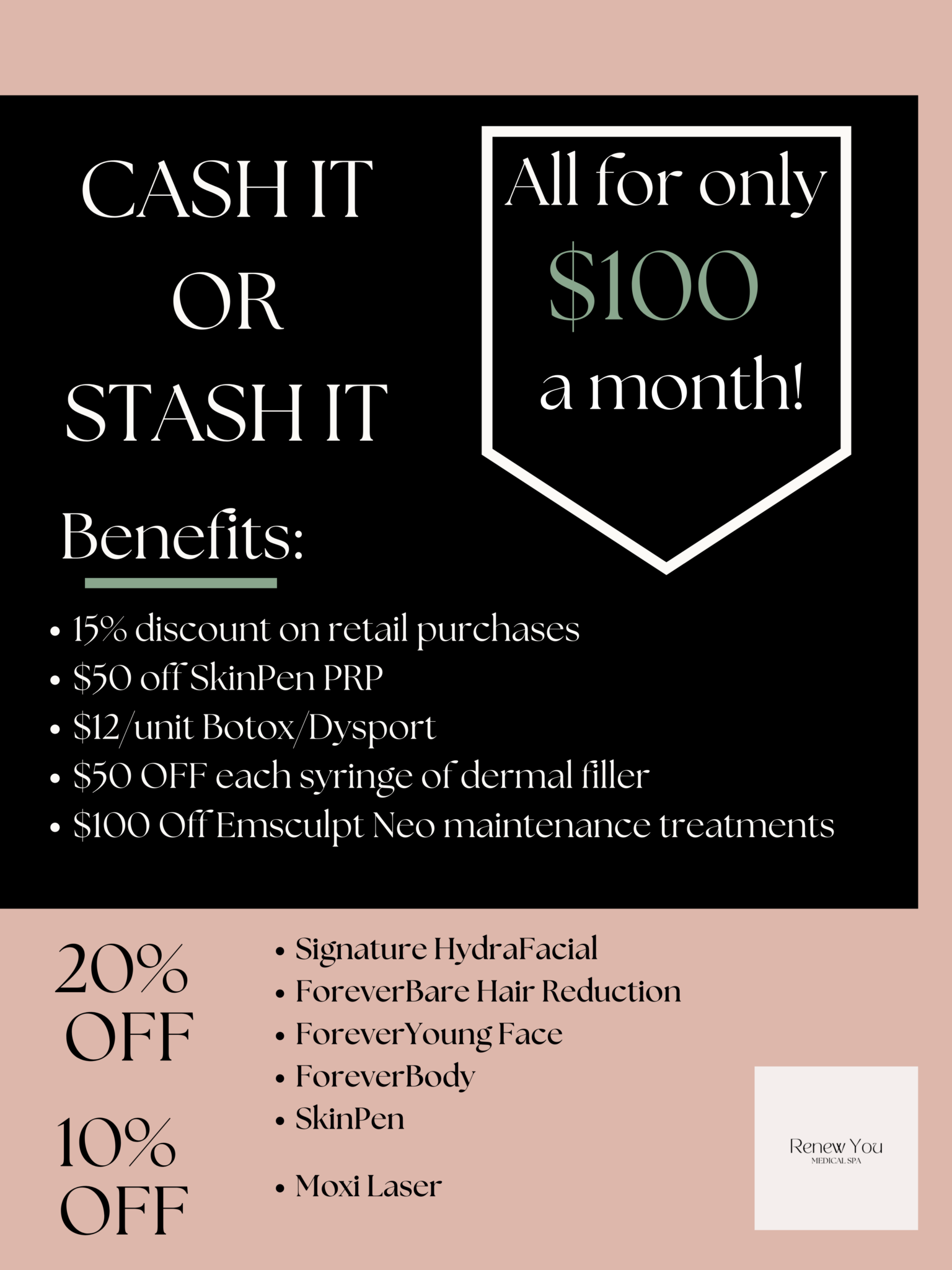 ReNew You Med Spa - Medical Spa VIP Membership Benefits